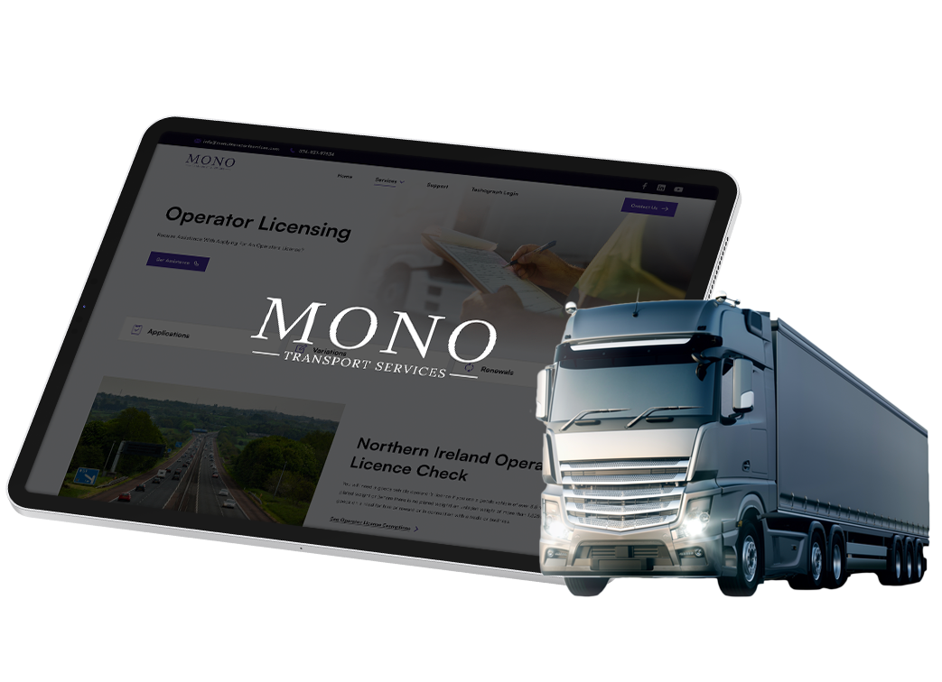 MONO Transport Website Design| Vudu Digital