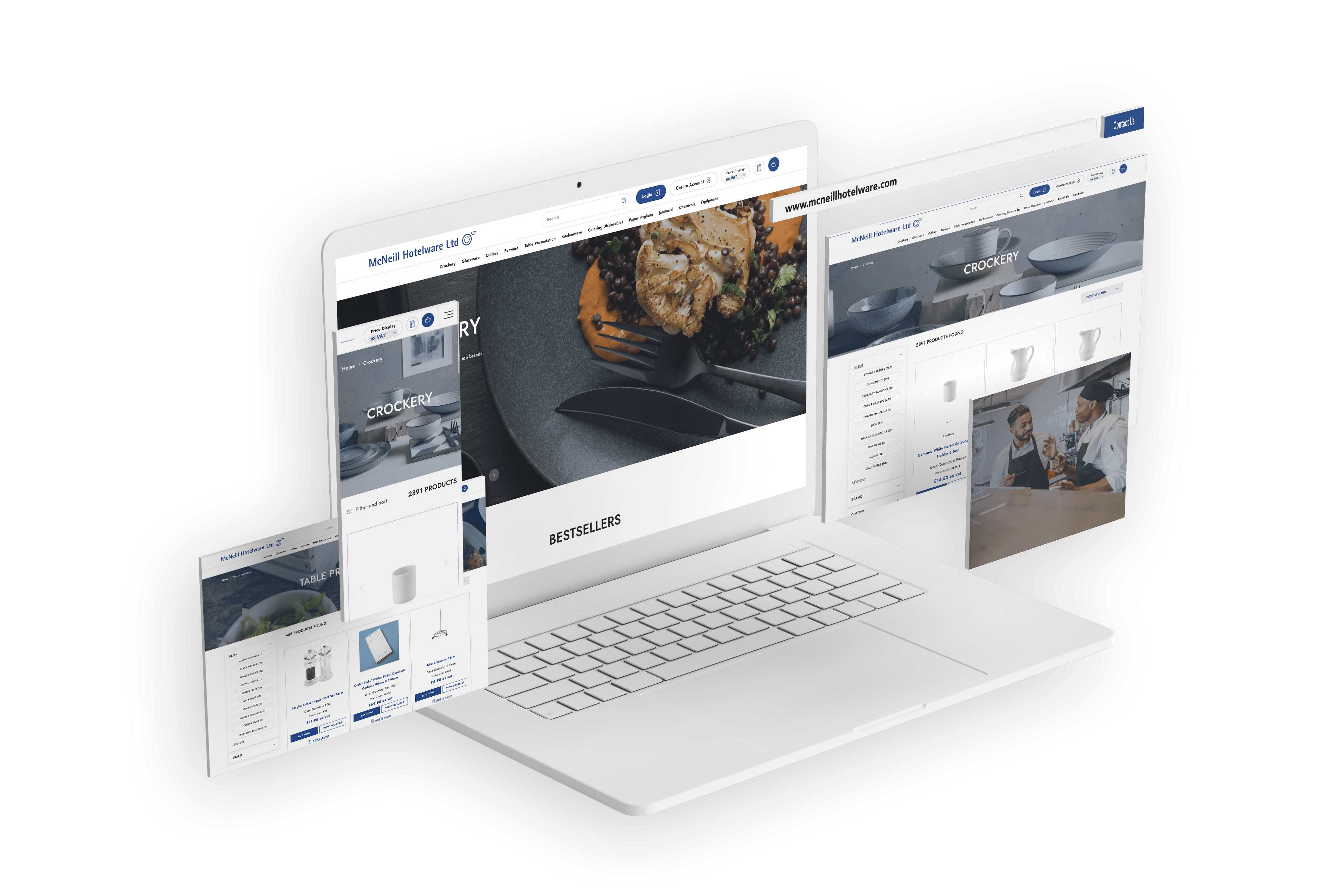 McNeill Hotelware Website Design | Vudu Digital